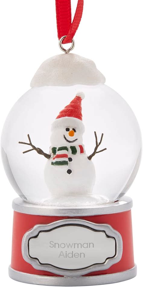 Mini Snowman Snow Globe Ornament Free Customization