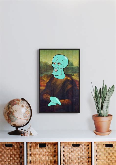 Handsome Lisa Squidward X Mona Lisa Collab Etsy