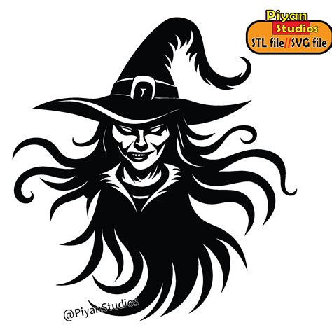 Stl File Witch Face Hat Svg Stl 🧙‍♀️ Svg・template To Download And 3d