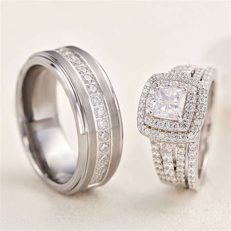 Hers And His Wedding Ring Sets