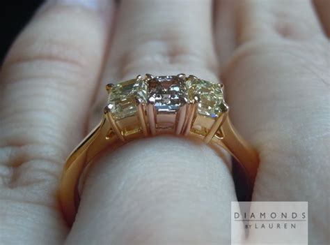 039ct Brown Si1 Emerald Diamond Ring