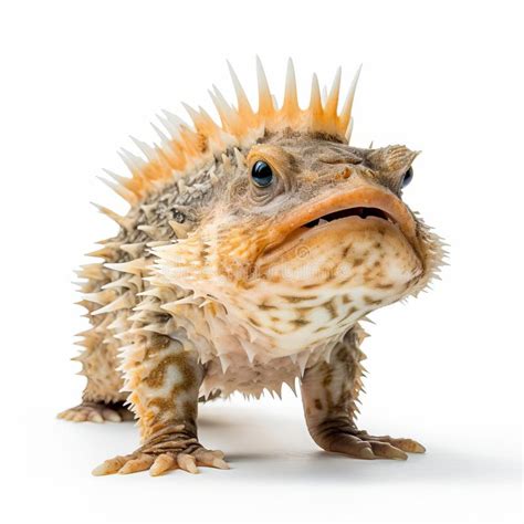 Lovely Toadfish Real Photo Three Quarter Profile White Background