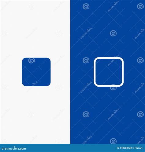 Box Checkbox Unchecked Line And Glyph Solid Icon Blue Banner Line And Glyph Solid Icon Blue