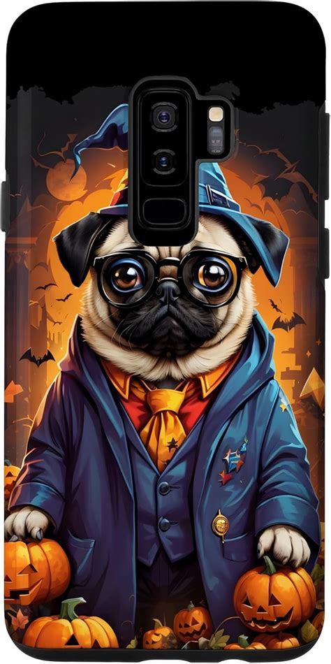 Galaxy S9 Funny Pug Magician Sorcerer Hat And Glasses