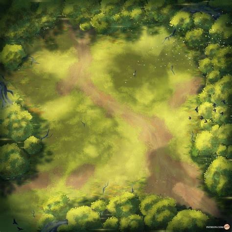 Forest Meadow Battle Map [50x50] Battlemaps Forest Map Fantasy Map