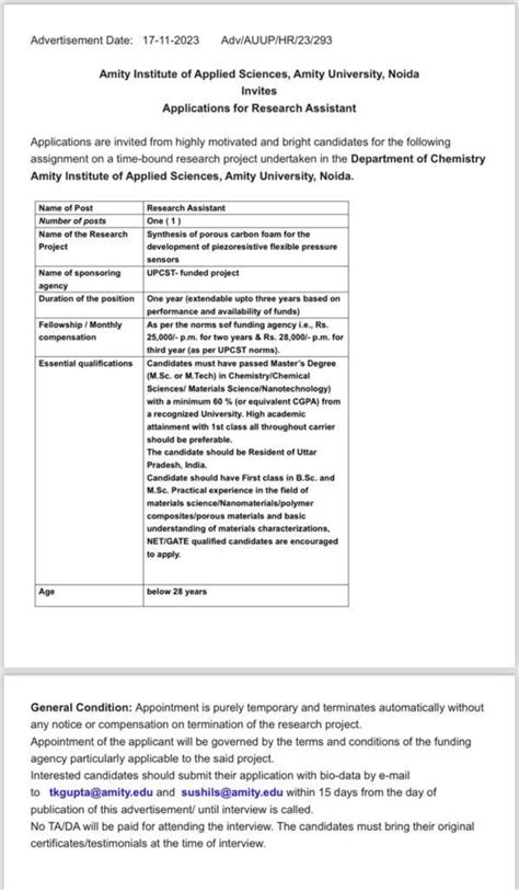 Dr Tejendra Kumar Gupta On Linkedin Applications Are Invited From
