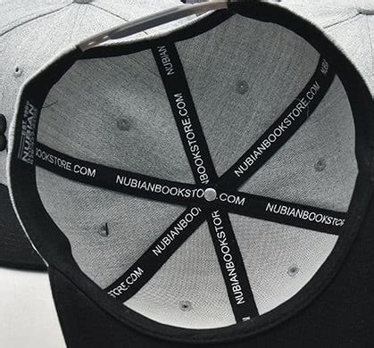 Grey And Black Snapback Hat Nubian Bookstore
