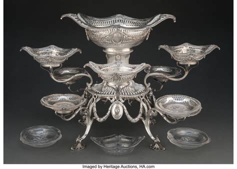 Sold Price A Thomas Pitts I Silver And Cut Glass Epergne London 1774