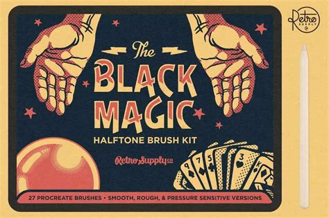 Black Magic Halftones Vector Halftone Pattern Brushes For Adobe