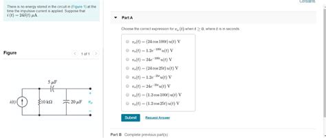 Solved Constants There Is No Energy Stored In The Circuit In Chegg