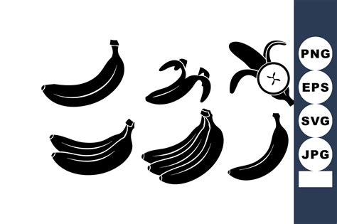 Banana Silhouette Vector Art Graphic By Designvectx · Creative Fabrica