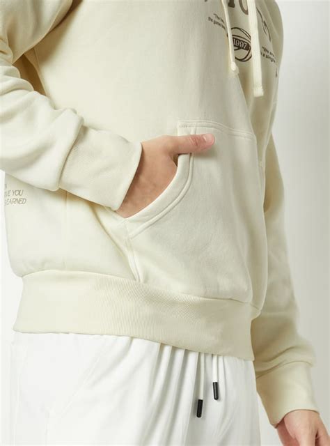 Buy Men Back Print Hooded Athleisure Sweatshirt Online At Just Rs 1299