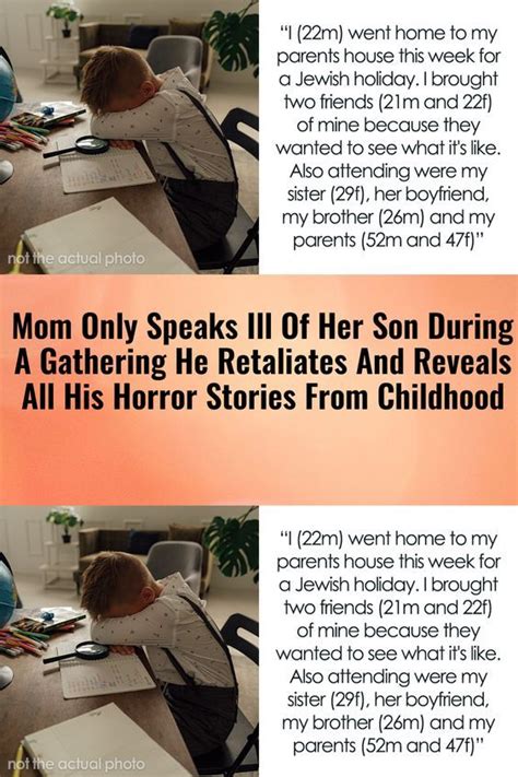 Mom Only Speaks Ill Of Her Son During A Gathering He Retaliates And