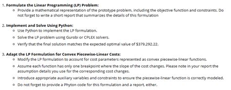 solved 1 ﻿formulate the linear programming lp ﻿problem