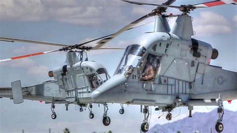 Unique Intermeshing Rotor Helicopter Kaman K Max Landing Youtube