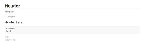 Loading A GitHub Markdown Style File With Collapsed HTML Block Breaks The Renderer Issue