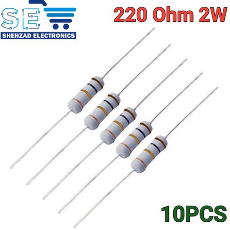10pcs All Values Of 1w 2w Carbon Film Resistor 1 Watt 2 Watt Resistors