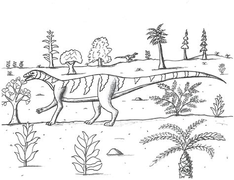 Robins Great Coloring Pages Gondwanax A Triassic Dinosaur Coloring Page