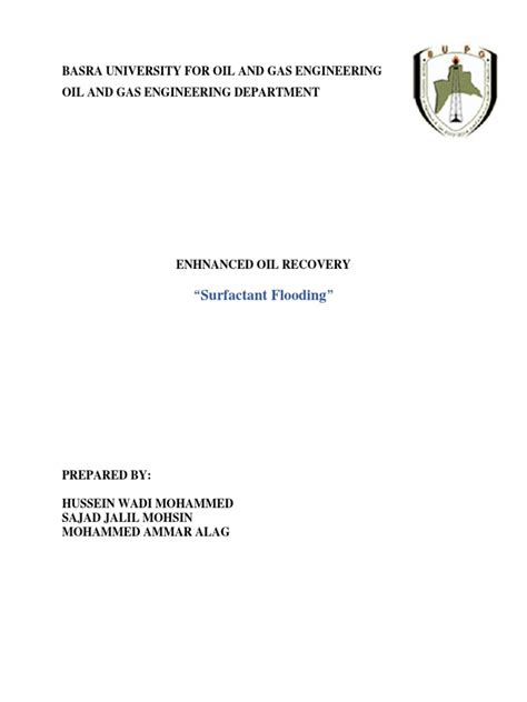 Surfactant Flooding Pdf Surfactant Enhanced Oil Recovery