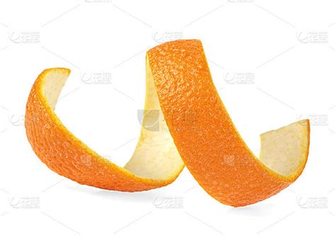 橘皮，在白色背景上分离