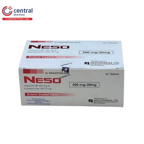 ChÍnh HÃng Thuốc Neso 500mg20mg Giảm đau Chống Viêm