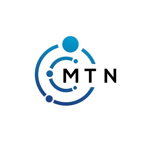 Mtn Letter Technology Logo Design On White Background Mtn Creative
