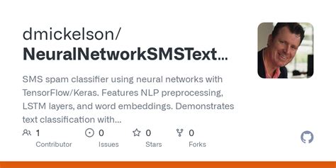 Github Dmickelsonneuralnetworksmstextclassifier Sms Spam Classifier