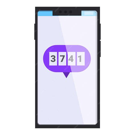 Premium Vector Smartphone Showing Verification Code On Screen For Two