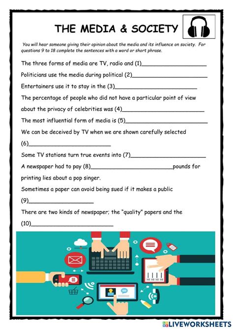 Media And Society Fce Listeneing Worksheet Worksheets Library
