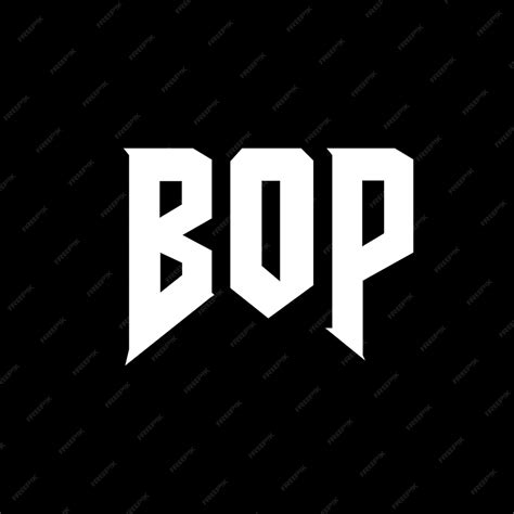 Premium Vector Bop Letter Logo Design For Technology Company Bop Logo
