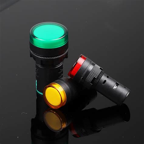 1622mm Panel Mount Signal Power Indicator Light Pilot Lamp Ac Dc 110v