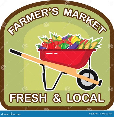 Farmer S Market Sign Fresh And Local Vector Stock Vector Illustration Of Premium Hauling