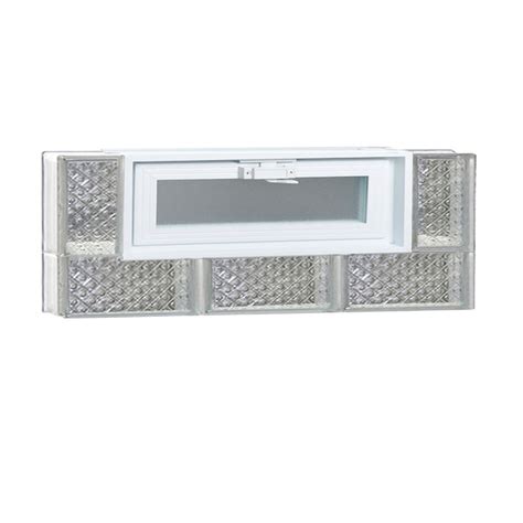 Redi2set Diamond Glass Frameless Replacement Vented Glass Block Window