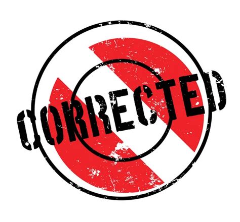 Corrected Stamp Vector Art Stock Images Depositphotos