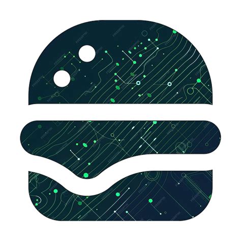 Premium Photo Photo Icons Hamburger Icon Green Technology Texture