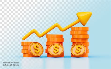 Dollar Coin Increase Chart Arrow 3d Graphic By Ahmedsakib372 · Creative