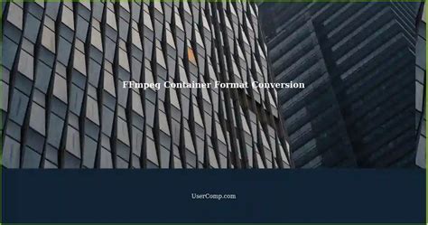 Convert Container Format With Ffmpeg Without Re Encoding A Step By