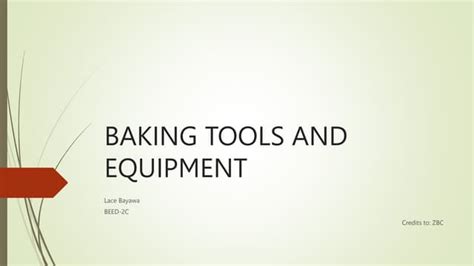 Baking Tools And Equipment Pptx Cooking Food And Drink