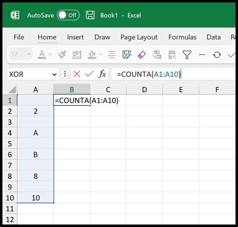 count rows [all blank non blank and with numbers] excel formula
