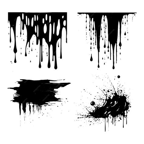 La Pintura Gotea El Líquido Gotea Los Flujos De Pintura Las Manchas De Pintura Actuales Las