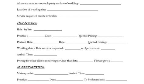 Wedding Flower Contract Template Wedding Flower Contract Template