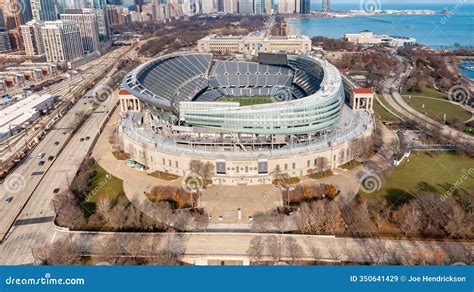 An Aerial View Of Soldier Field In Chicago Il Editorial Stock Image