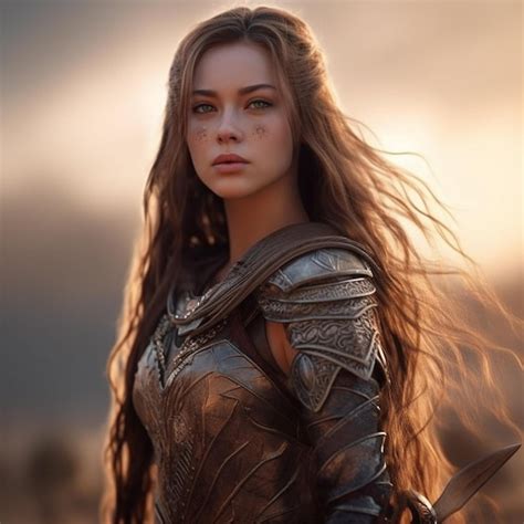 A Woman With Long Hair And A Corset On Her Head Premium Ai Generated
