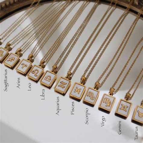 Zodiac Sign Necklace Etsy
