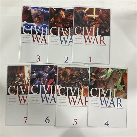 Civil War 2006 1 2 3 4 5 6 7 Frontline And One Shots Nm Marvel Lot Of