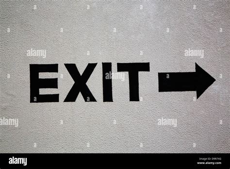 Close Up Of An Exit Sign Stock Photo Alamy