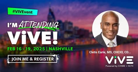 Vivevent Digitalhealth Healthit Meetmeatvive Cletis Earle Ms Chcio Cdh E Fchime