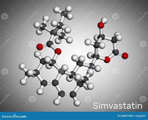 Simvastatin Molecule It Is Belongs To The Statin Class Lipid