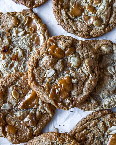 Peanut Butter Cookies With Peanut Butter Peanut Brittle Pieces One