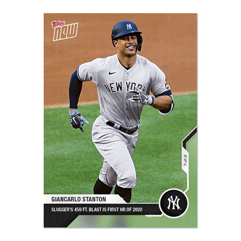 Giancarlo Stanton Mlb Topps Now® Card 3 Print Run 1105